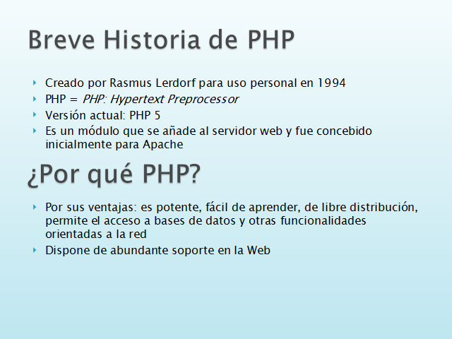 Desarrollo de sitios web con PHP y MySQL Desarrollo de sitios web con PHP y MySQL