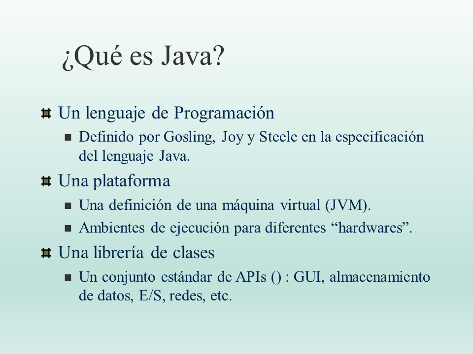 Introducción y Fundamentos del lenguaje de programación Java ... Introducción y Fundamentos del lenguaje de programación Java ...